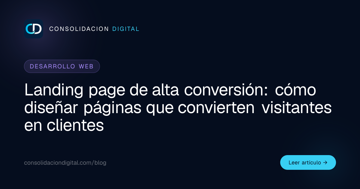 Landing page de conversión | Guía de diseño y optimización